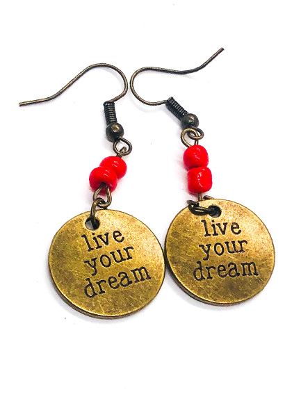 Inspirational Quotes Earrings - Chariots Lionbay